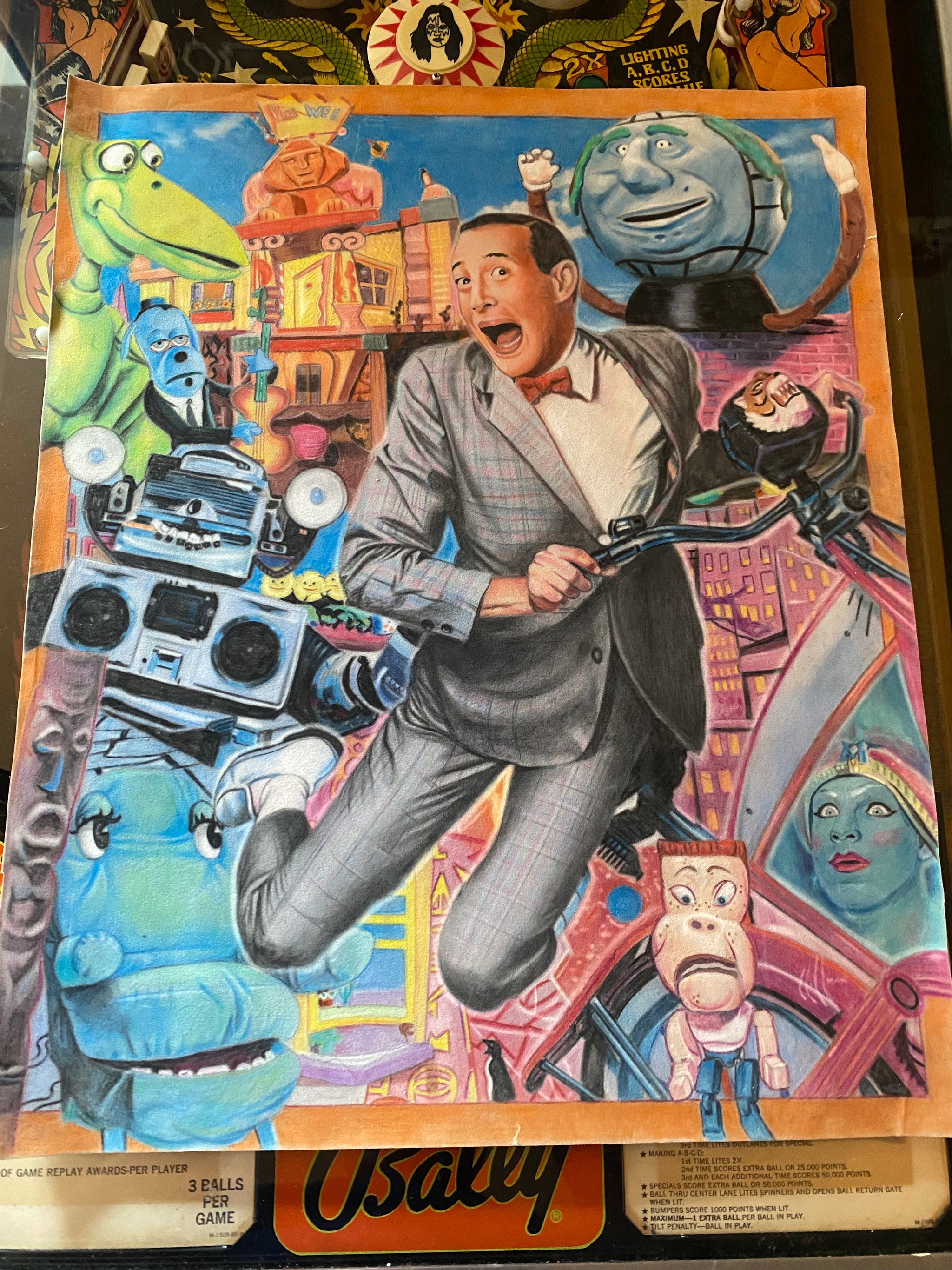 Pee Wee Herman ORIGINAL Wall Art