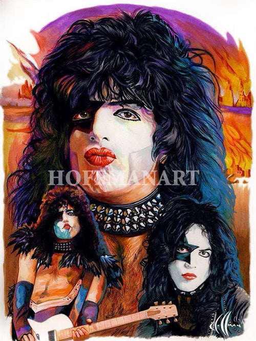 KISS Collage Wall Decor from Chris Hoffman Art