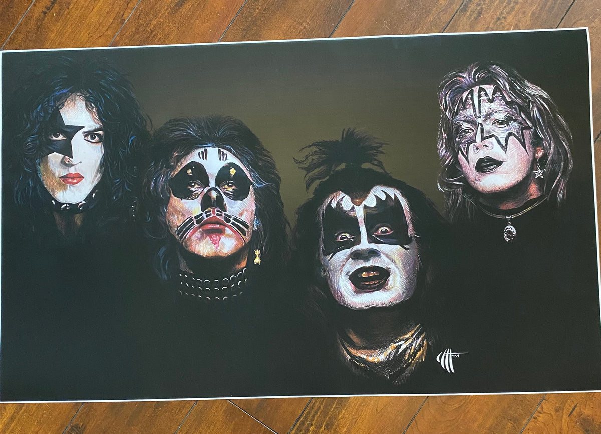 KISS First Debut Album Wall Art from Chris Hoffman Art